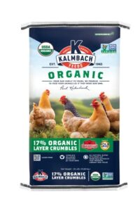 kalmbach feeds 17% organic crumbles feed for layer chickens, 35 lb bag