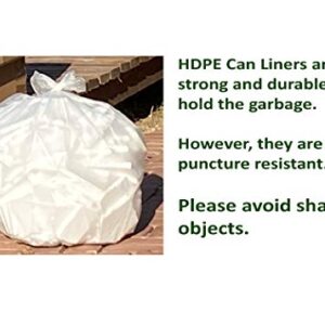 TYPLASTICS 45-48 Gallon Clear Trash Can Liners - 43" x 48" - HD Garbage Bags - Case of 200