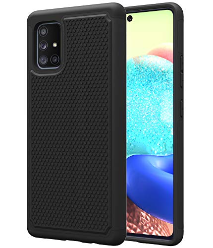 Dahkoiz for Samsung Galaxy A71 5G Case, Dual Layer Drop Protection Cover Protective Phone Case for Samsung Galaxy A71 5G, Black