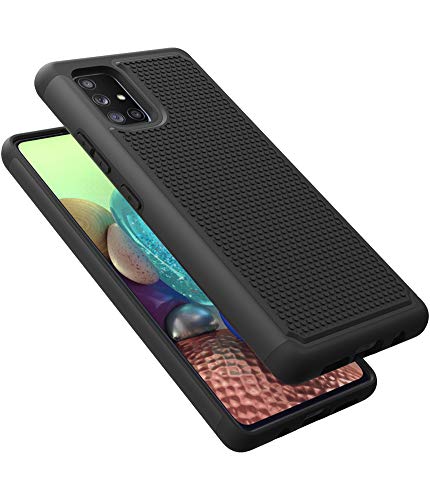 Dahkoiz for Samsung Galaxy A71 5G Case, Dual Layer Drop Protection Cover Protective Phone Case for Samsung Galaxy A71 5G, Black