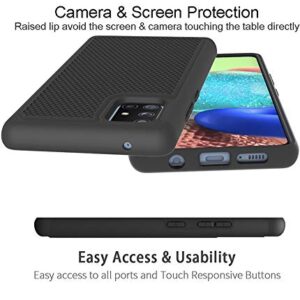 Dahkoiz for Samsung Galaxy A71 5G Case, Dual Layer Drop Protection Cover Protective Phone Case for Samsung Galaxy A71 5G, Black