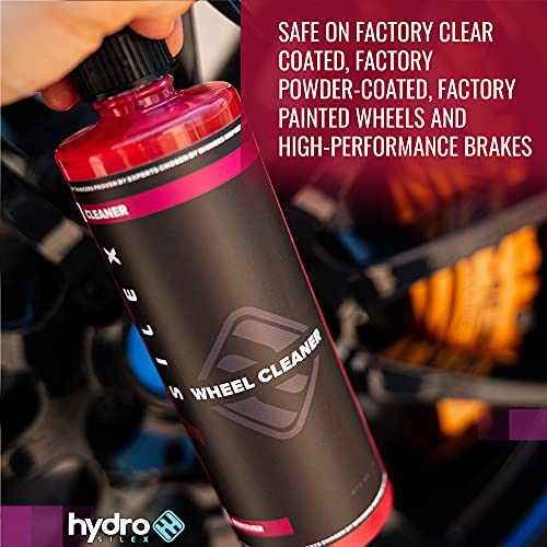 HydroSilex Wheel Cleaner Spray & Iron Remover (16oz) | Remove Stubborn Brake Dust & Road Grime | Recharge Your Wheels | Safe on Chrome, Clear Coated & Plasti Dipped Wheels