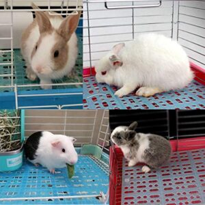 Hamiledyi Rabbit Cage Mats Small Animal Plastic Feet Pads Floor Mat for Pet Cats Dogs Bunny Hamster Rat Chinchilla Guinea Pig, 4 Pcs