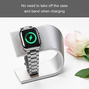 iiteeology Compatible with Apple Watch Band 44mm SE/Series 6 5 4, Upgraded Stainless Steel Link Replacement Band with iWatch Screen Protector Case Silver/Silver