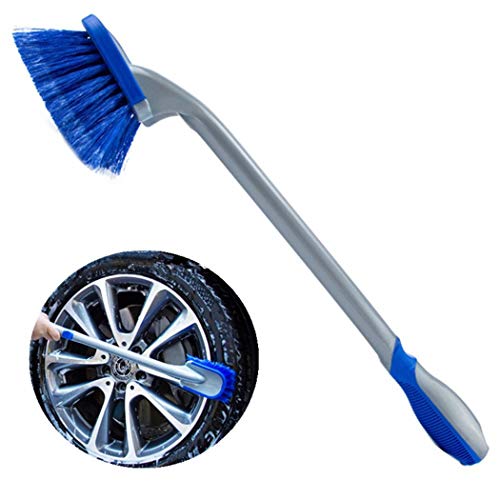 CTIIU Car Tire Cleaning Brush Long Handle Wheel Brush Exhaust Pipe Cleaning Brush,Gm Truck,Motorcycle,Bicycle,Multi-Function Cleaning Tool