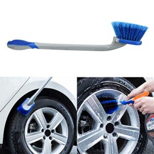 CTIIU Car Tire Cleaning Brush Long Handle Wheel Brush Exhaust Pipe Cleaning Brush,Gm Truck,Motorcycle,Bicycle,Multi-Function Cleaning Tool