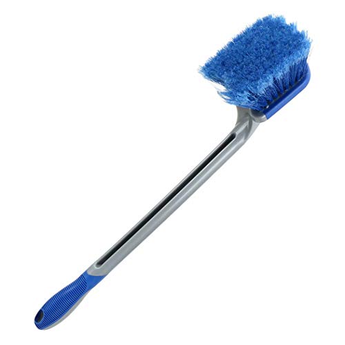 CTIIU Car Tire Cleaning Brush Long Handle Wheel Brush Exhaust Pipe Cleaning Brush,Gm Truck,Motorcycle,Bicycle,Multi-Function Cleaning Tool