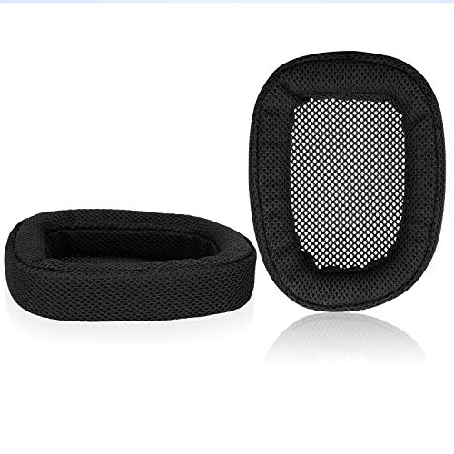 JARMOR Replacement Memory Foam & Mesh Fabric Ear Cushion Pads Cover for Logitech G433 G233 G PRO Headphone ONLY (Black&Fabric)