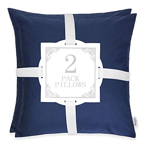 Homey COZY 7H5240-June Accent Pillow, 2 Pack, Navy