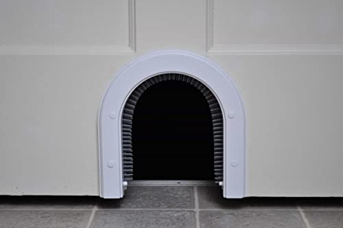 CATHOLE Plastic Cat Door ECO Model - Original Interior Cat Door, Installs Easily, Removable Grooming Brush