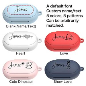 SHUMEI Custom Name Silicone Case for Samsung Galaxy Buds/Buds+ Plus Personalized Gift Shock Absorption Scratch/Shock Resistant Silicone Cover