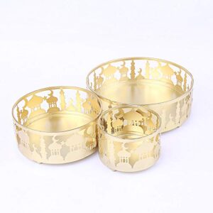 Crazy Night Islam Eid Mubarak Pendant DIY Castle Three-piece set Tray Ramadan Activities Party Decoration Food Storage Container