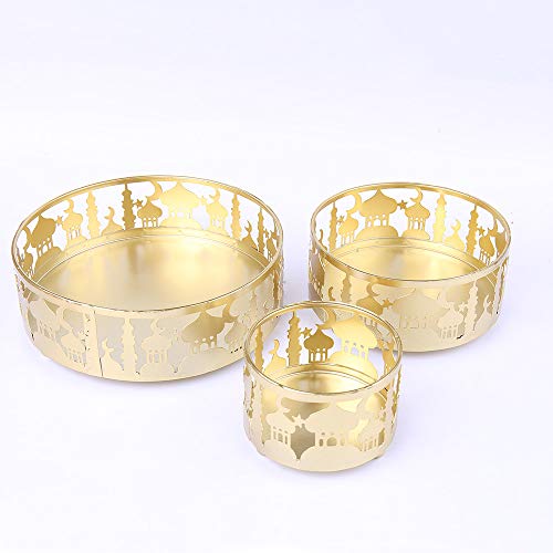 Crazy Night Islam Eid Mubarak Pendant DIY Castle Three-piece set Tray Ramadan Activities Party Decoration Food Storage Container