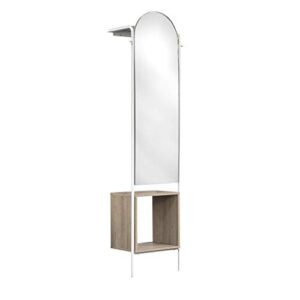 sauder anda norr entryway storage, l: 18.74" x w: 11.89" x h: 71.85", white finish