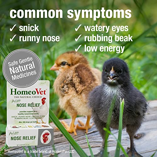 HomeoPet Avian Nose Relief, Sinus Support for Chickens and Pet Birds, 15 Milliliters