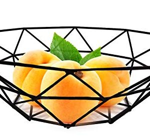 TEETOOKEA Metal Wire Fruit Bowl, Iron Arts Fruit Storage Baskets for Kitchen Counter, Countertop, Home Decor, Table Centerpiece Decorative hold Vegetables, Bread, Snacks, Potpourris