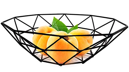 TEETOOKEA Metal Wire Fruit Bowl, Iron Arts Fruit Storage Baskets for Kitchen Counter, Countertop, Home Decor, Table Centerpiece Decorative hold Vegetables, Bread, Snacks, Potpourris