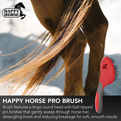 Happy Horse Supplies, Mane & Tail Horse Brush for Horses and Dogs (Red)