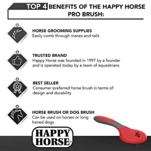 Happy Horse Supplies, Mane & Tail Horse Brush for Horses and Dogs (Red)