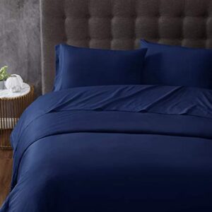 Truly Calm Antimicrobial Navy Twin XL 3 Piece Sheet Set, SS3829NVTX-4700