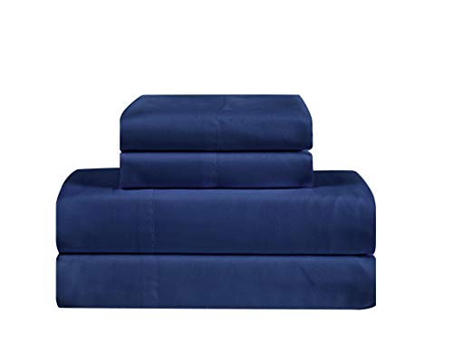 Truly Calm Antimicrobial Navy Twin XL 3 Piece Sheet Set, SS3829NVTX-4700