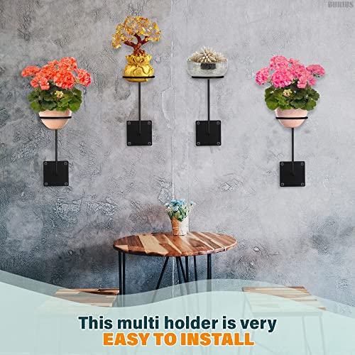 9Pcs Wall Hat Rack Helmet Stand - Black Metal Baseball Hat Organizer Hat Display Rack Helmet Holder Wall Mount Closet Storage- Wig Stand Home Organization Motorcycle Helmet Accessories Cowboy Hat Rack