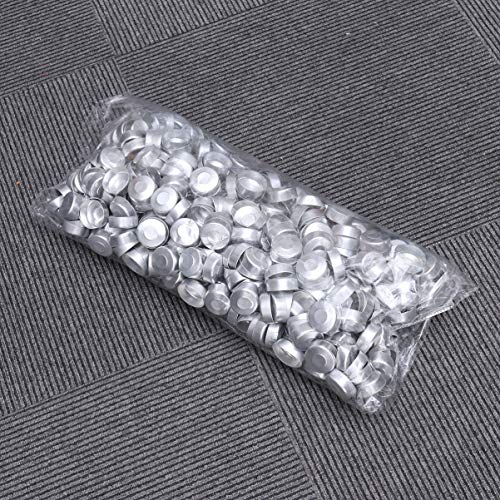 Artibetter 500pcs Aluminum Tea Light Tins Cups Tea Light Empty Cases Containers for Candle Making Supplies (Silver)