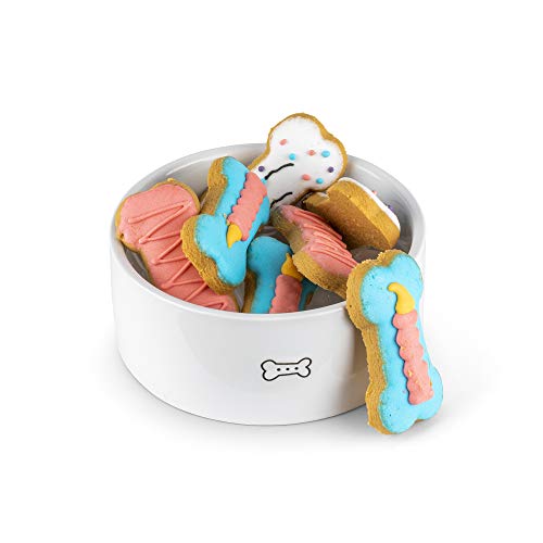 Thoughtfully Pets, Boy and Girl Dog Birthday Cookies Gift Set, Includes Hand Decorated Dog Biscuits for Dog's Birthday, Pack of 8