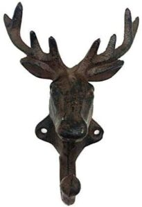 t&garice heavy duty rustic cast iron decorative wall hook kitchen living room bathroom wall decoration (deer)