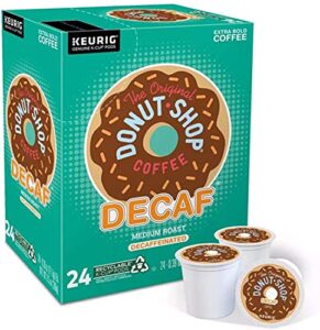 the original donut shop decaf keurig single-serve k-cup pods, medium roast decaffeinated coffee, 24 count