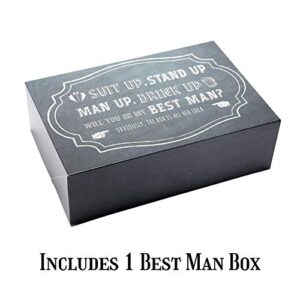 Pop Fizz Designs Groomsmen Box (6 pack) Groomsman Gift I Groomsmen Proposal Box | Groomsmen Gift Box Set | Will You Be My Groomsman? | Will You be My Best Man? | Chalkboard Style