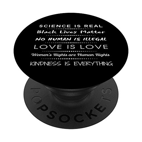 Anti Trump Feminist Love Is Love BLM Liberal Democrat PopSockets PopGrip: Swappable Grip for Phones & Tablets