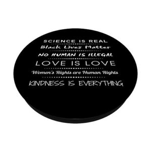 Anti Trump Feminist Love Is Love BLM Liberal Democrat PopSockets PopGrip: Swappable Grip for Phones & Tablets