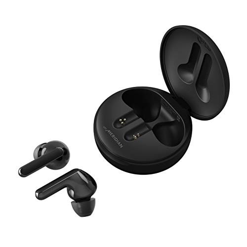 LG TONE Free FN5W - Wireless Charging True Wireless Bluetooth Earbuds with Meridian Sound, Noise Reduction with a close fit, Dual Microphone for Work/Home Office, iPhone and Android Compatible, Black