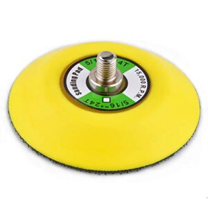 3-inch dual-action hook & loop fastener flexible backing plate, 3" polishing pad with 5/16"-24 threads