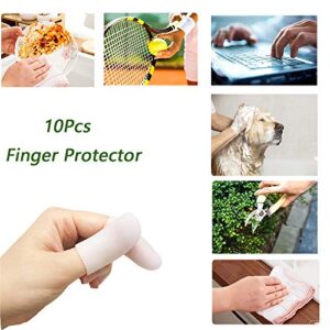 Gel Finger Protectors Finger Caps Silicone Fingertips Protection - Finger Cots Great for Trigger Finger, Finger Arthritis, Finger Cracking and Other Finger Pain Relief (Small)