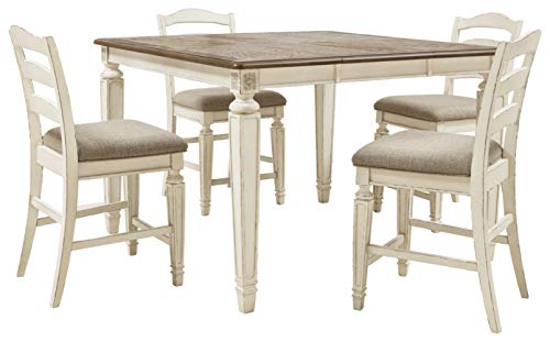 Signature Design by Ashley Realyn Dining Room Table, 0, Off White And Brown