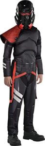 party city purge trooper halloween costume for children, star wars jedi: fallen order, large, jumpsuit, cape, mask