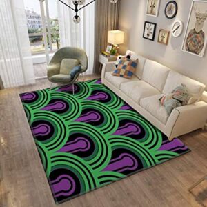 Overlook Hotel Carpet from The Shining Purple/Green Area Rugs Non-Slip Floor Mat Doormats Home Runner Rug Carpet for Bedroom Indoor Outdoor Kids Play Mat Nursery Throw Rugs Yoga Mat