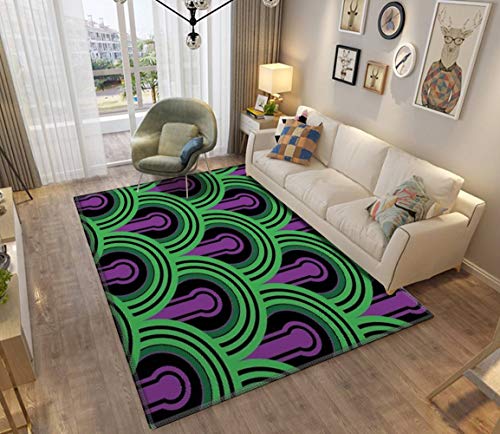 Overlook Hotel Carpet from The Shining Purple/Green Area Rugs Non-Slip Floor Mat Doormats Home Runner Rug Carpet for Bedroom Indoor Outdoor Kids Play Mat Nursery Throw Rugs Yoga Mat