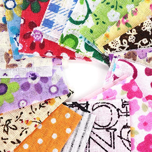 liuqingwind 30Pcs DIY Cloth Scrapbooking Quilting Sewing Fabric Flower Printed Patchwork Sewing Tissue to Patchwork,Quilting Squares Bundles Random Color & Style