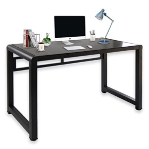 TY ARTS & CULTURE Computer Desk 47.2" Tempered Glass Desk Study Writing Table Personal Workstation Home Office Desk, Modern PC Laptop Desk USB Accessory Attribute Professional Office Desk Black Desk