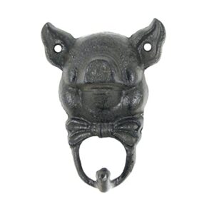 tg,llc treasure gurus funny metal pig bow tie wall hook rustic key hanger holder coat hat rack farmhouse decor