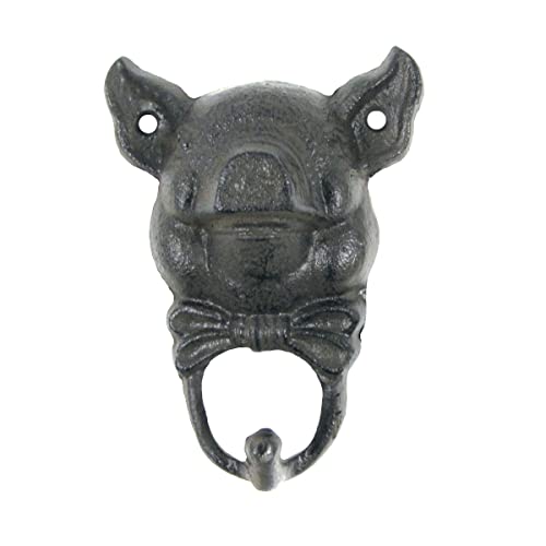 TG,LLC Treasure Gurus Funny Metal Pig Bow Tie Wall Hook Rustic Key Hanger Holder Coat Hat Rack Farmhouse Decor