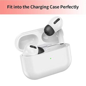 Lanwow Premium Memory Foam Tips for AirPods Pro. No Silicone Eartips Pain. Anti-Slip Eartips. Fit in The Charging Case, 3 Pairs (S/M/L, Black)