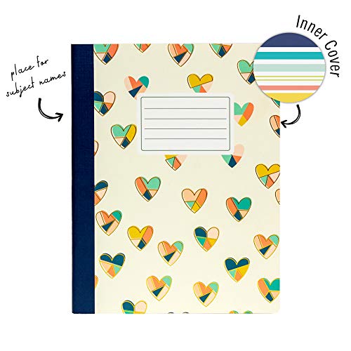 Pukka Pad, Carpe Diem Composition Notebooks - 3 Pack of Journals Featuring 140 Pages of College Ruled 80GSM Paper with Sturdy Cover Stock - 9.75 x 7.5in - Floral Love