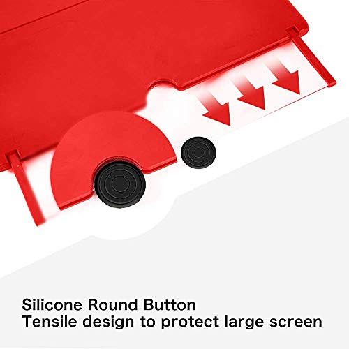 3D Screen Magnifier Amplifier, Boolian,HD Amplifier Projector for Movies, Videos and Games. Foldable Phone Stand with Screen Amplifier for All Smartphones (red)