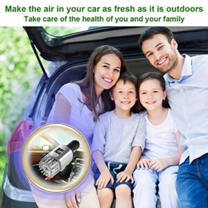 WEAL-Car-Air-Purifier-Ionizer, Car Air Freshener, Plug in Air Purifier, Ionizer, Air Ionizer, with Dual 5V/2.1A charger, Eliminate pm 2.5, Dust-Odor Pollen Smoke-Smell, Mini size Silver