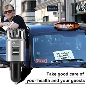 WEAL-Car-Air-Purifier-Ionizer, Car Air Freshener, Plug in Air Purifier, Ionizer, Air Ionizer, with Dual 5V/2.1A charger, Eliminate pm 2.5, Dust-Odor Pollen Smoke-Smell, Mini size Silver