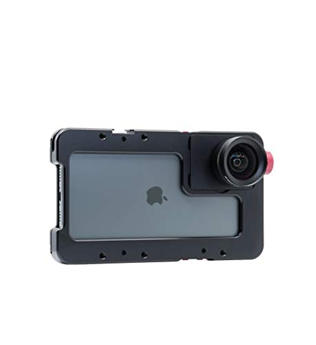 Beastcage for iPhone 11 Pro Max. Professional Camera cage for iPhone with Integrated Cold Shoe Mount, Tripod mounts and Interchangeable Lens Mount Interface. from Beastgrip.